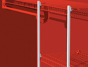 Shelving & Hardware for Shelf & Rod Fixed Mount Wardrobes