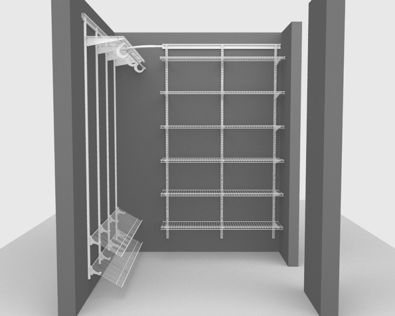 Adjustable ShelfTrack Package 3 - All Purpose Shelving with SuperSlide ...