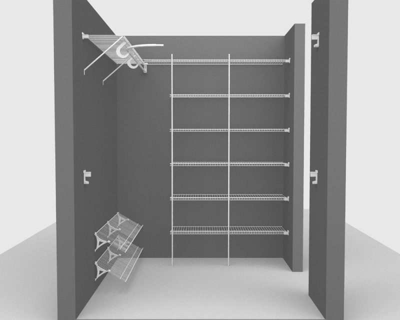 Fixed Mount Package 3 - All Purpose Shelving with SuperSlide up to 1.8m ...