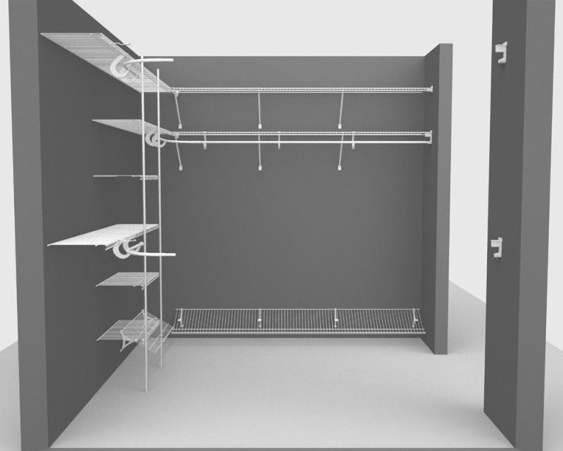Fixed Mount Package 3 - All Purpose Shelving with SuperSlide up to 2.4m ...