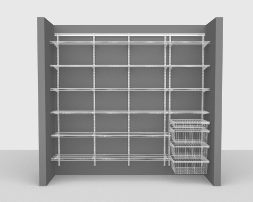 Adjustable Package 2 - ShelfTrack with CloseMesh shelving up to 244cm ...