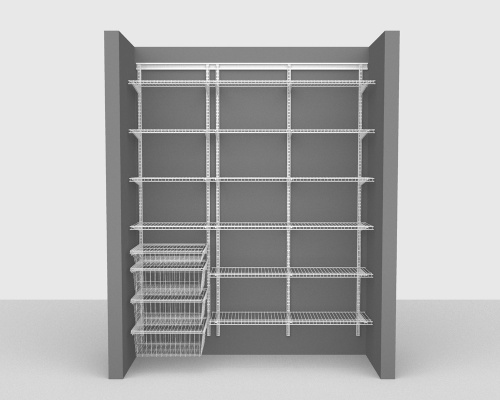 Adjustable Package 3 - ShelfTrack with Linen shelving up to 183cm / 6' wide