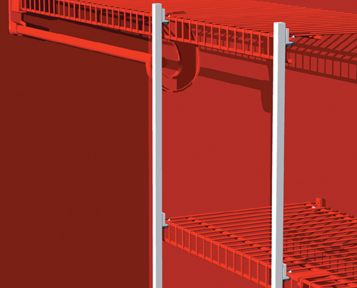 Closet Shelf Support Pole ClosetMaid Shelf Support Pole 86in Wire