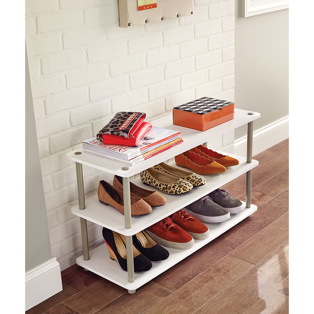 ClosetMaid 3 Tier Shoe Rack - White