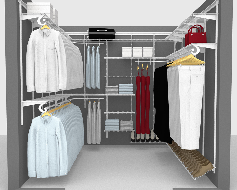 Adjustable ShelfTrack Package 3 - All Purpose Shelving with SuperSlide ...