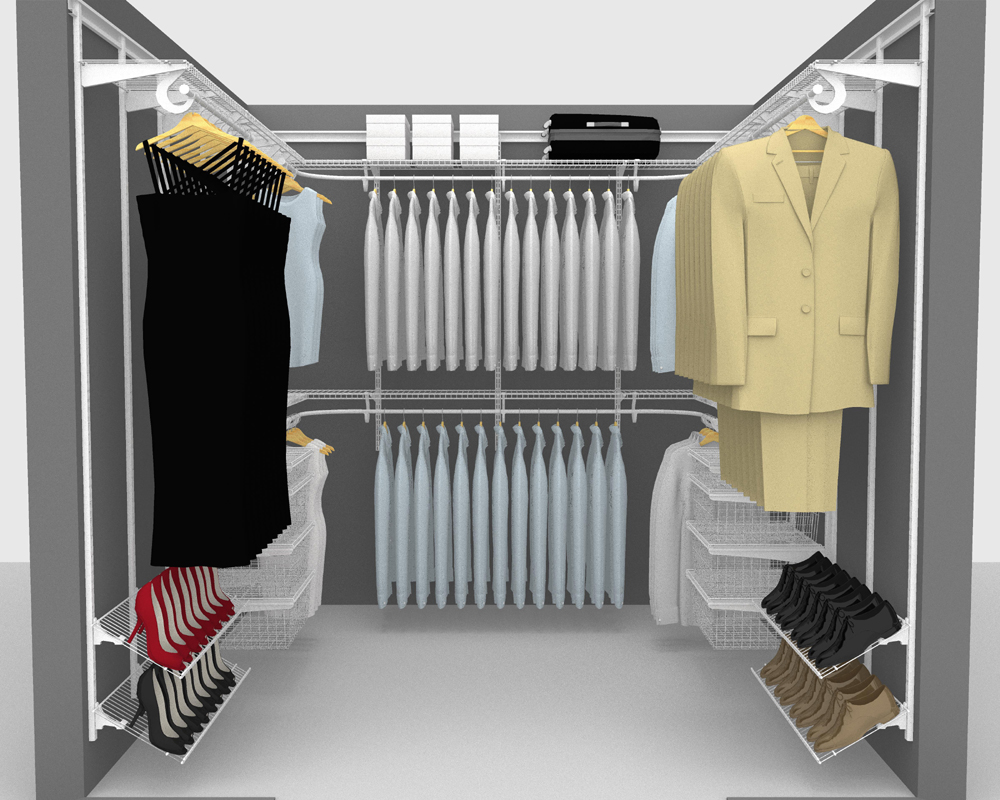 Adjustable ShelfTrack Package 5 - All Purpose Shelving with SuperSlide ...