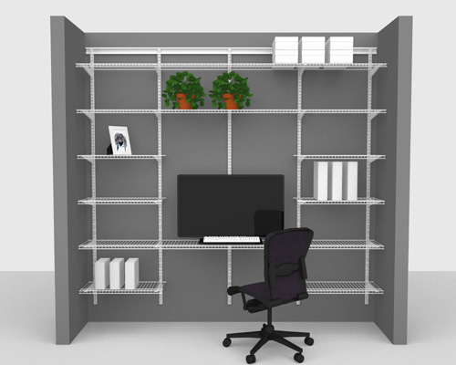 Adjustable Office Package 1 - ShelfTrack with Linen shelving up to 2 ...
