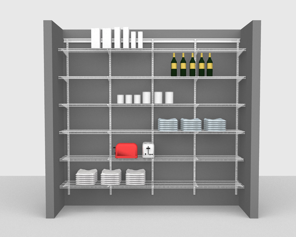Adjustable Package 1 - ShelfTrack with CloseMesh shelving up to 244cm ...