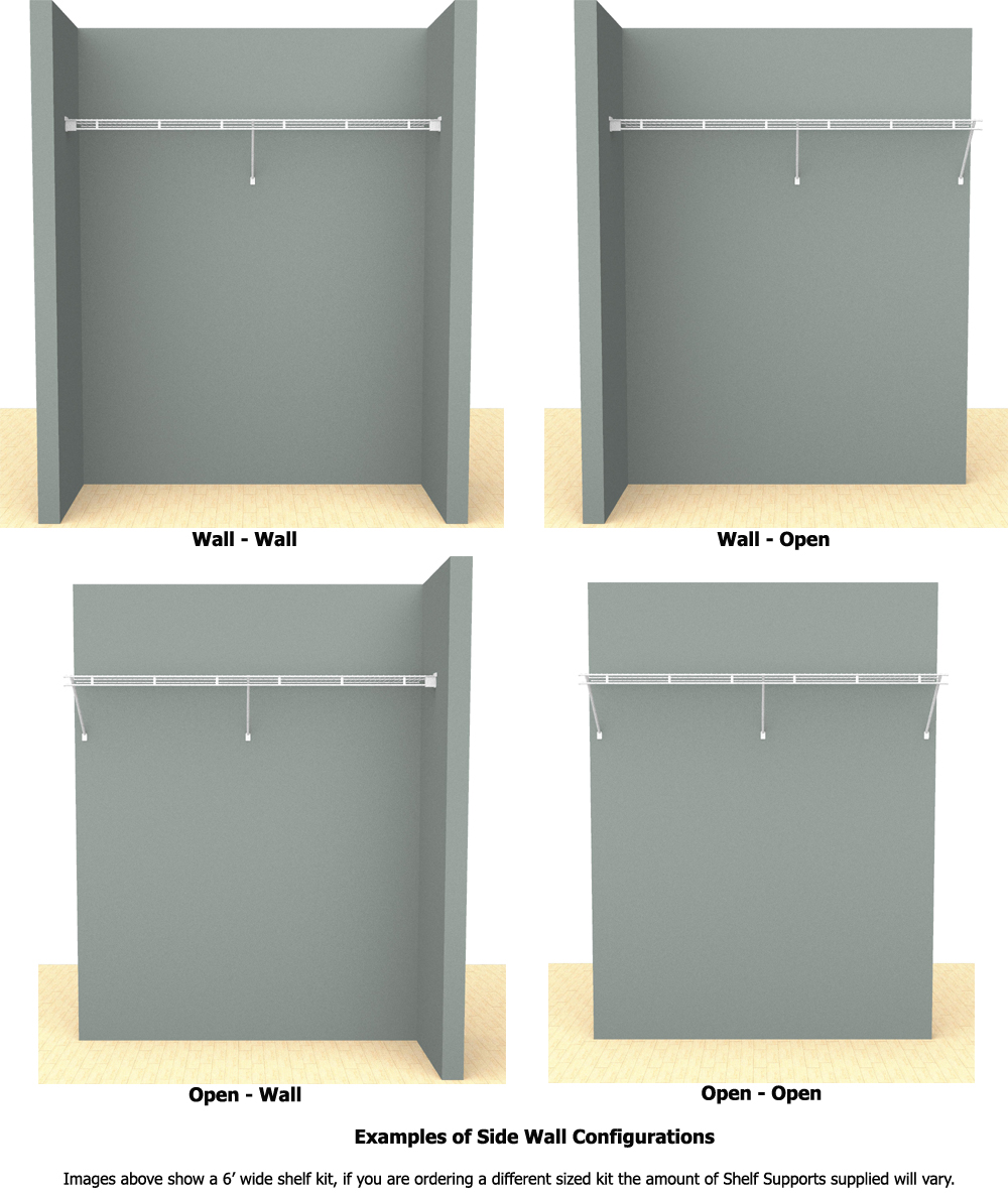 Shelf & Rod Pre-Pack Shelf Kits