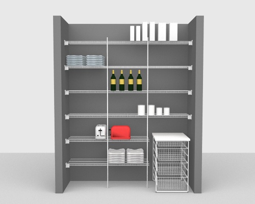 Fixed Mount Package 1 - CloseMesh shelving up to 183cm / 6' wide
