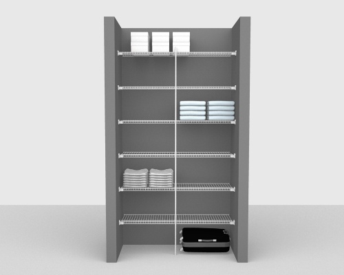 Fixed Mount Package 2 - Linen shelving up to 122cm / 4' wide