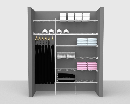 Fixed Mount Package 3 - Linen shelving up to 183cm / 6' wide
