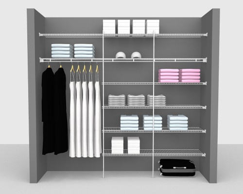 Fixed Mount Package 1 - Linen shelving up to 244cm / 8' wide